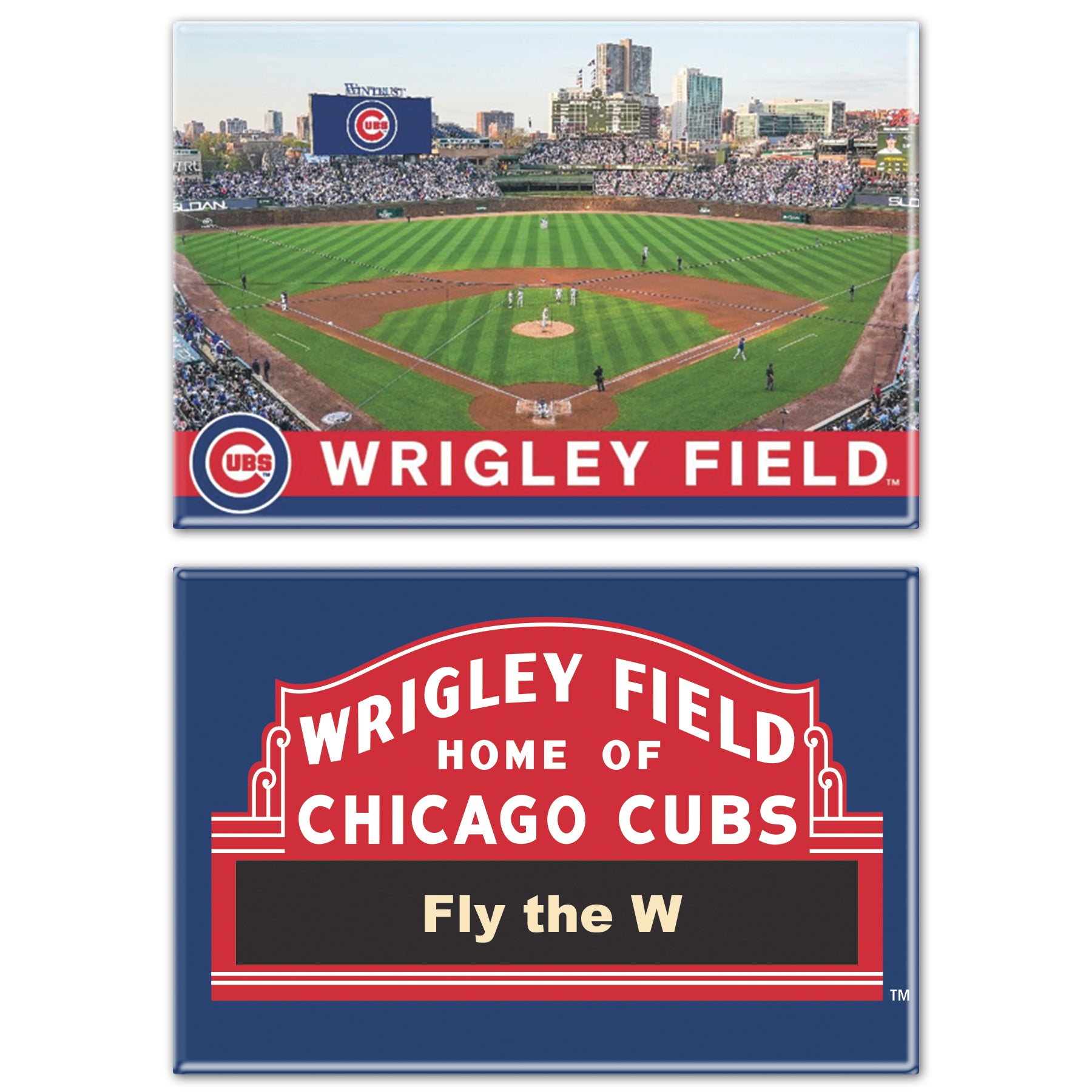 Chicago Cubs Wrigley Field Two Pack Magnets – Clark Street Sports