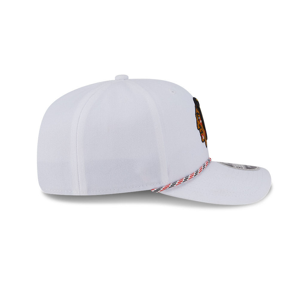 Chicago Blackhawks White New Era 9SEVENTY Multi-Rope Stretch-Snap Adju ...