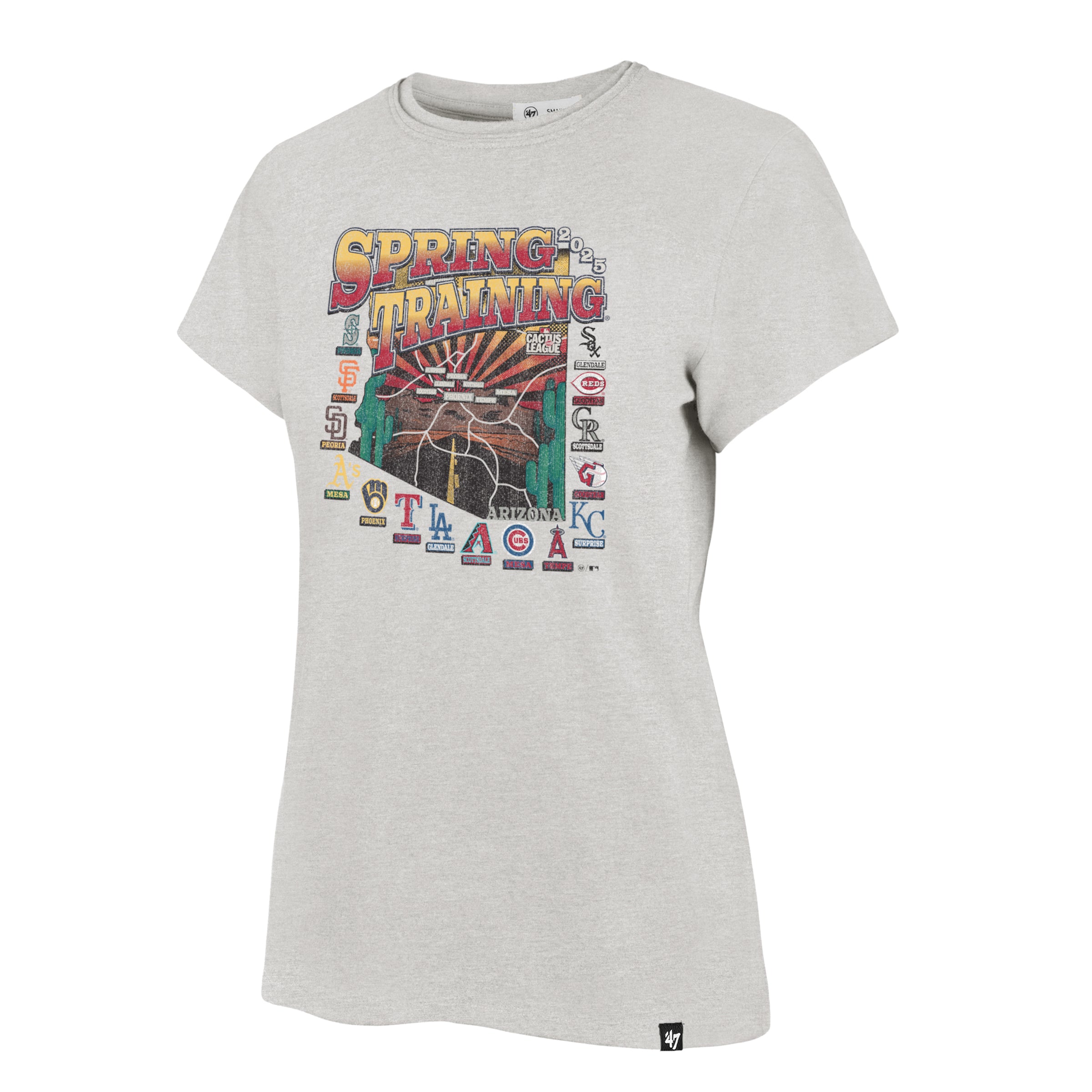 Spring Training 2025 Cactus League '47 Women's Grey Frankie Tee – Clark ...