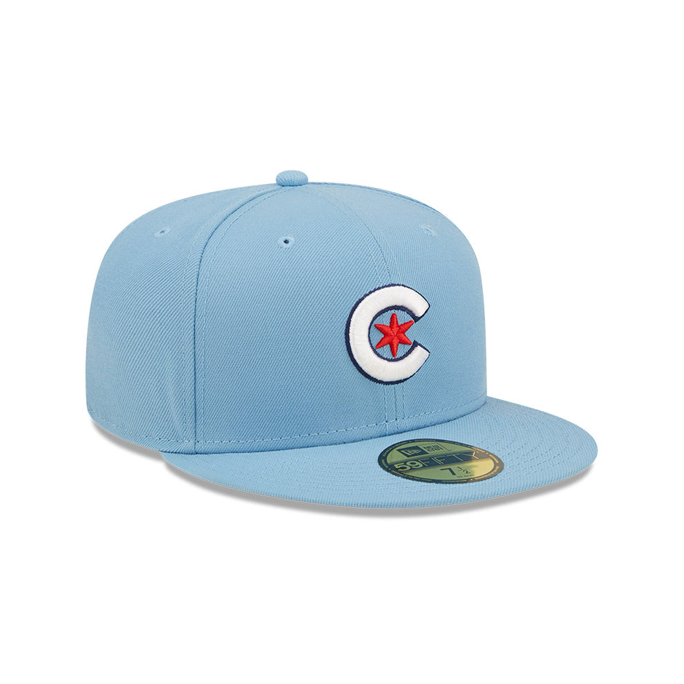 Chicago Cubs Light Blue City Connect New Era 59FIFTY Fitted Hat – Clark ...
