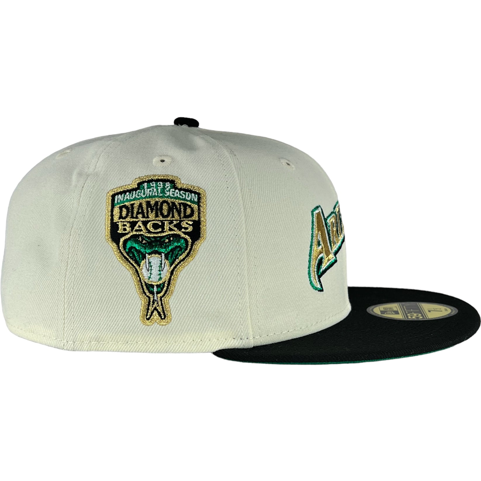 Arizona Diamondbacks Chrome White/Black New Era 59FIFTY Fitted Hat ...