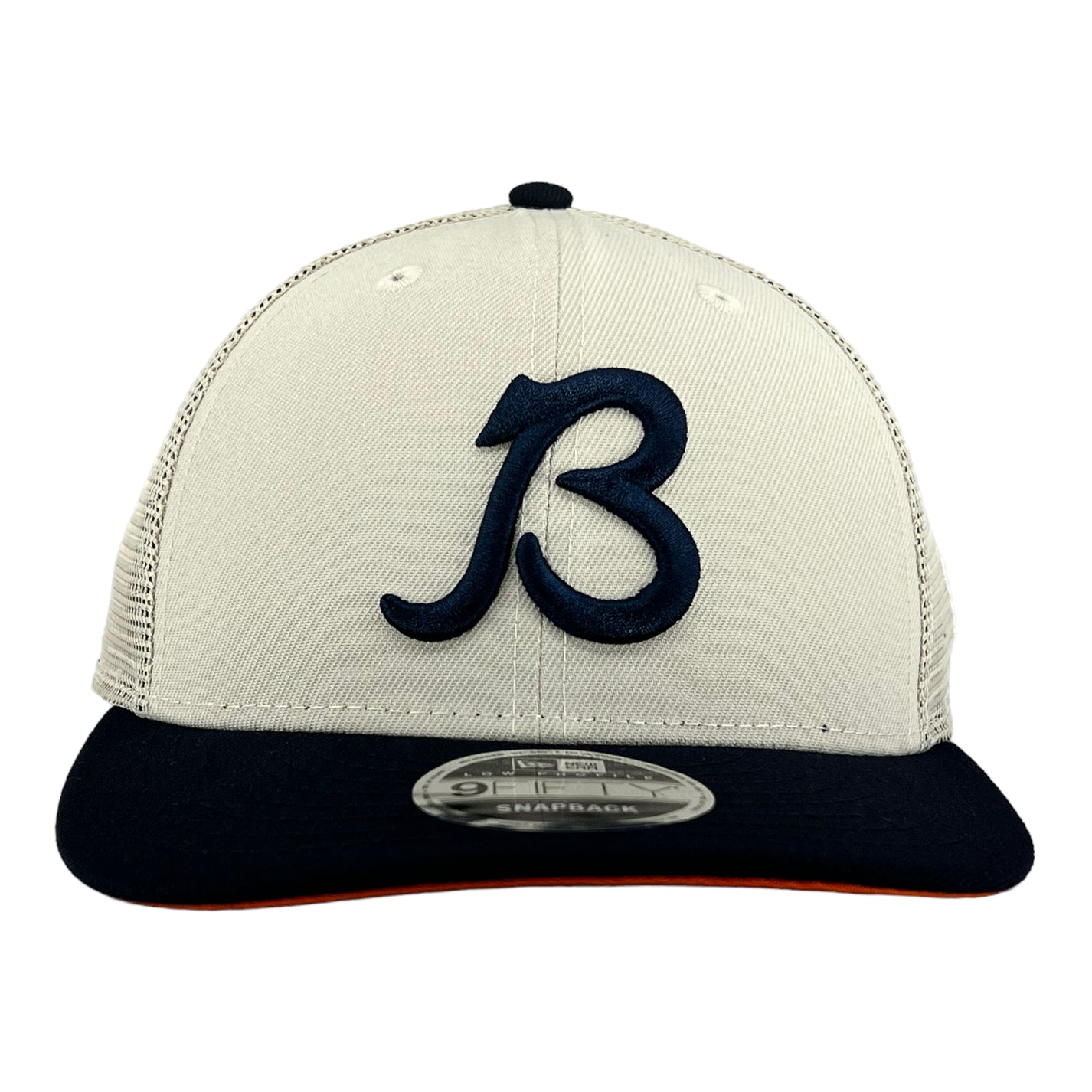 Chicago Bears Stone/Navy Mesh Back B Script New Era Low Profile 9FIFTY ...