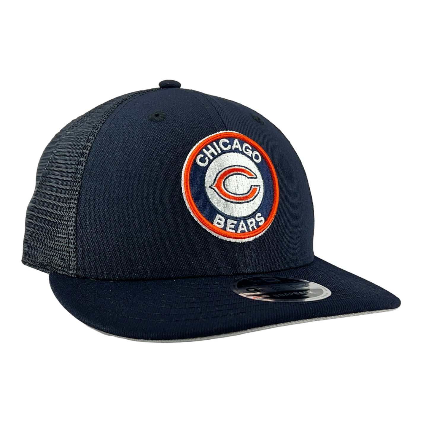 Chicago Bears Navy Bears Circle New Era Low Profile 9FIFTY Snapback Ha ...