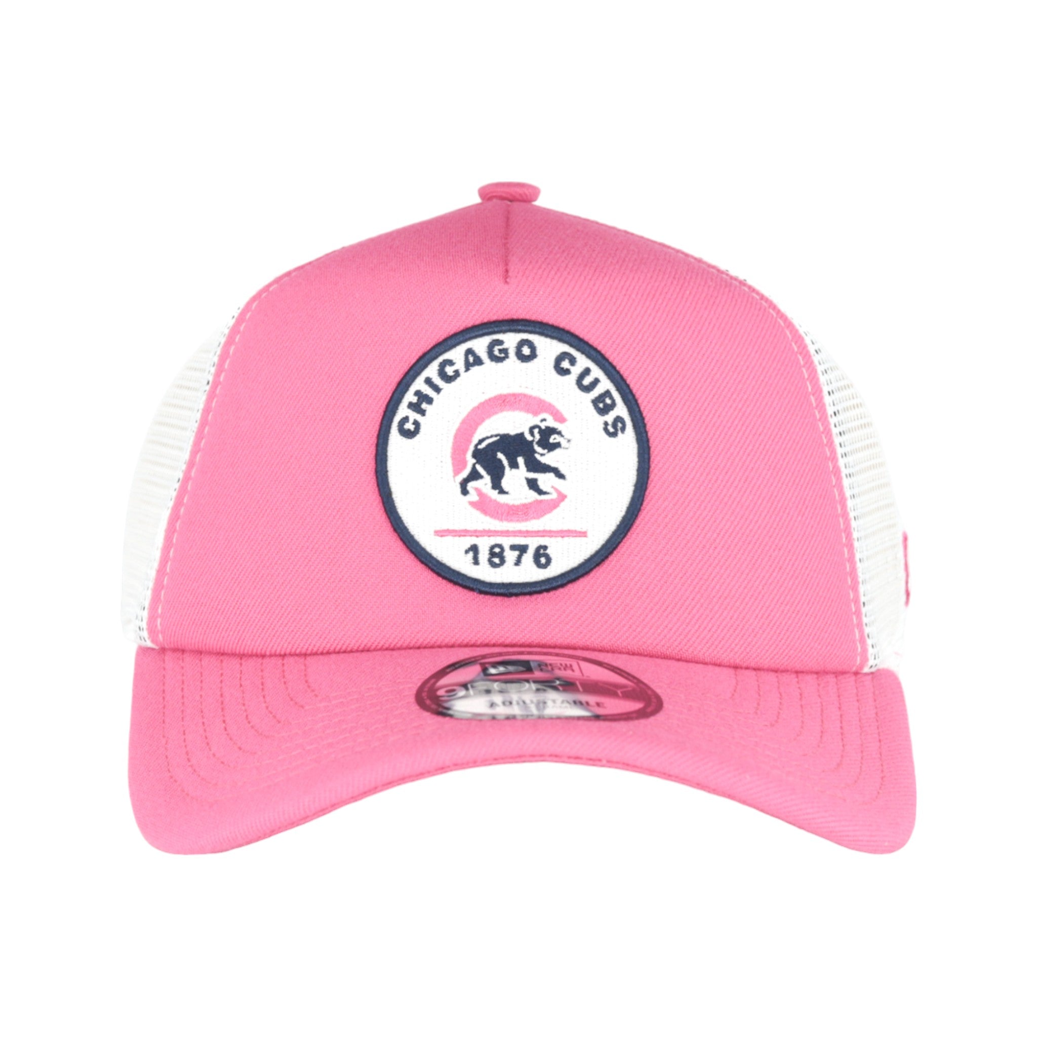 Chicago Cubs New Era 9FORTY A-Frame Foam Front Pink Patch Adjustable H ...