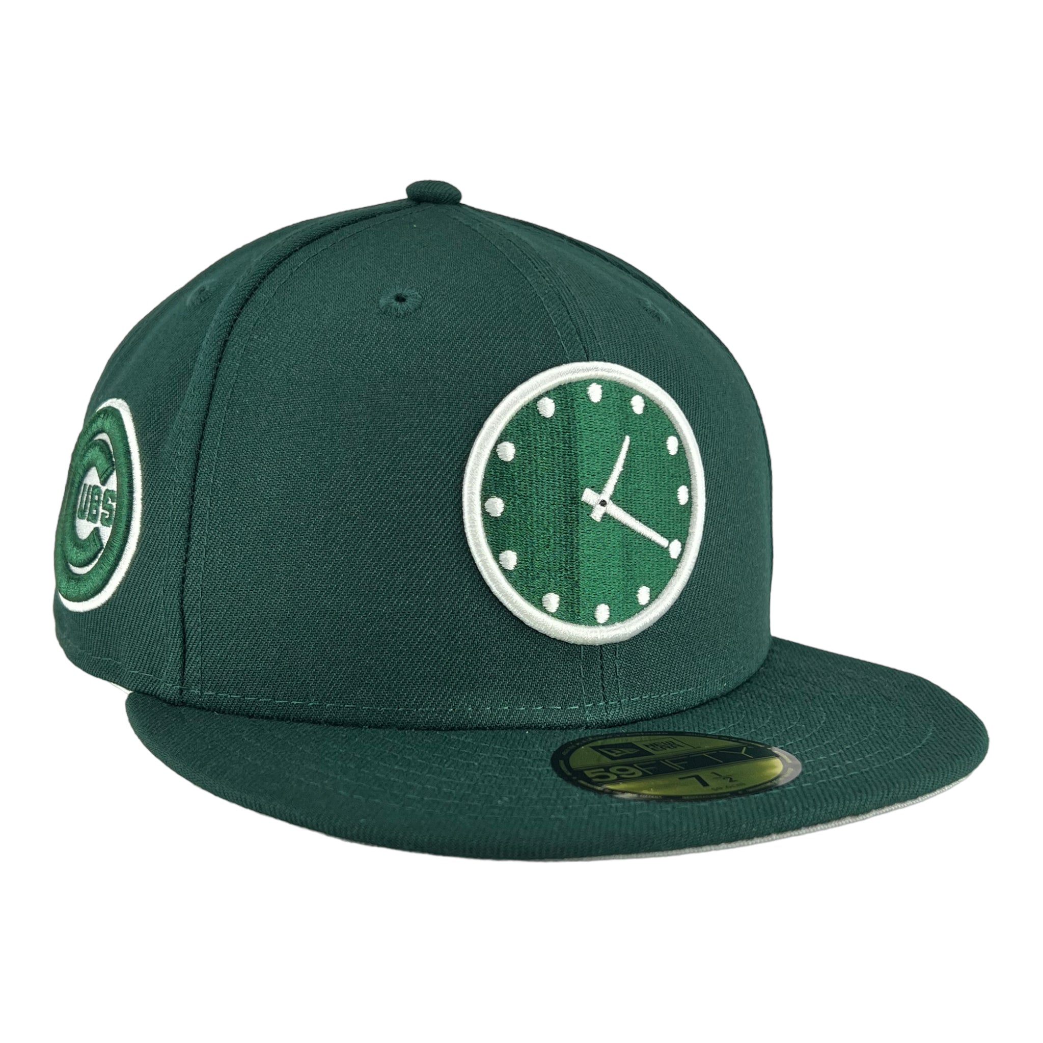 Chicago Cubs Dark Green Clock New Era 59FIFTY Fitted Hat – Clark Street ...
