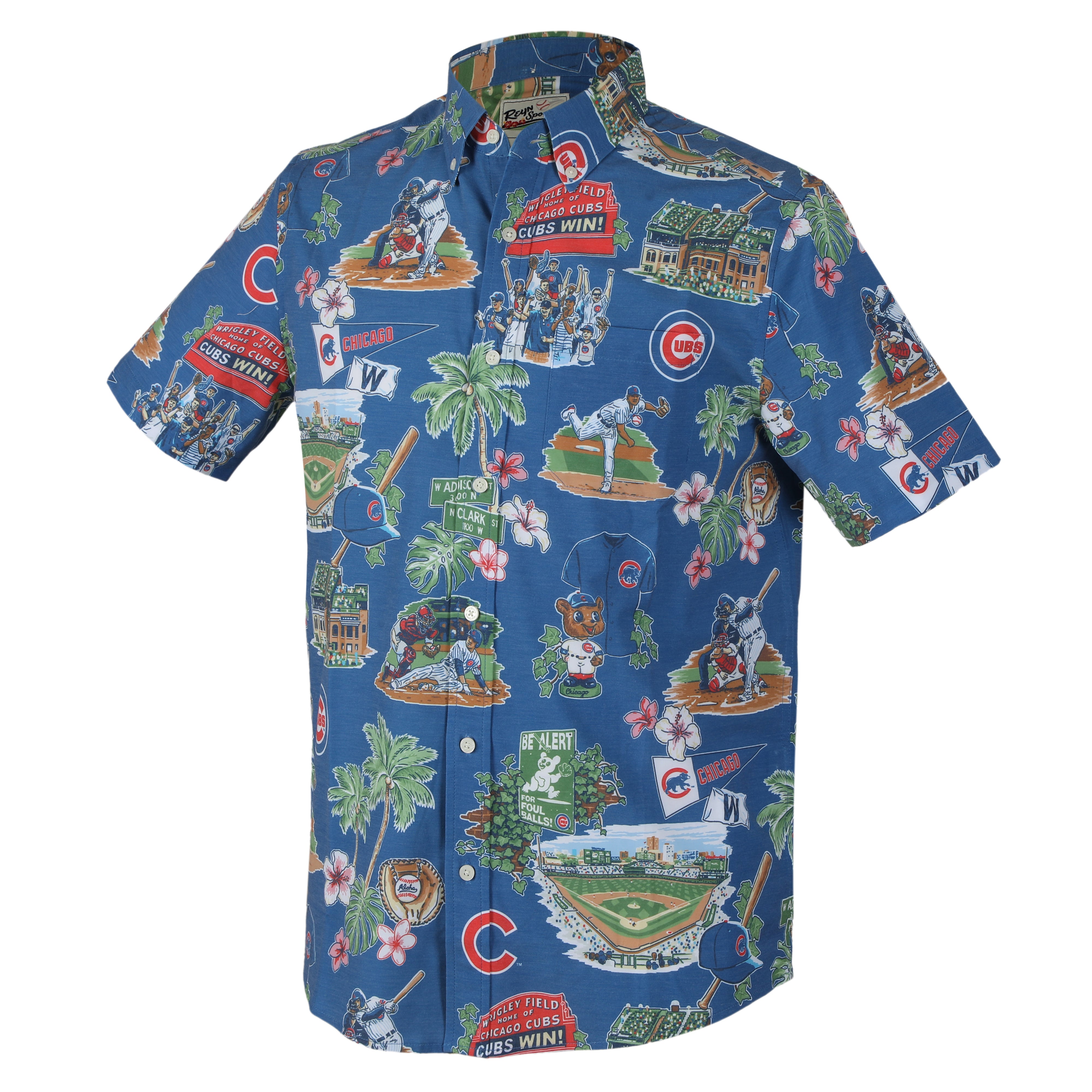 Chicago Cubs Men's Royal Scenic Button Down Shirt – Clark Street Sports