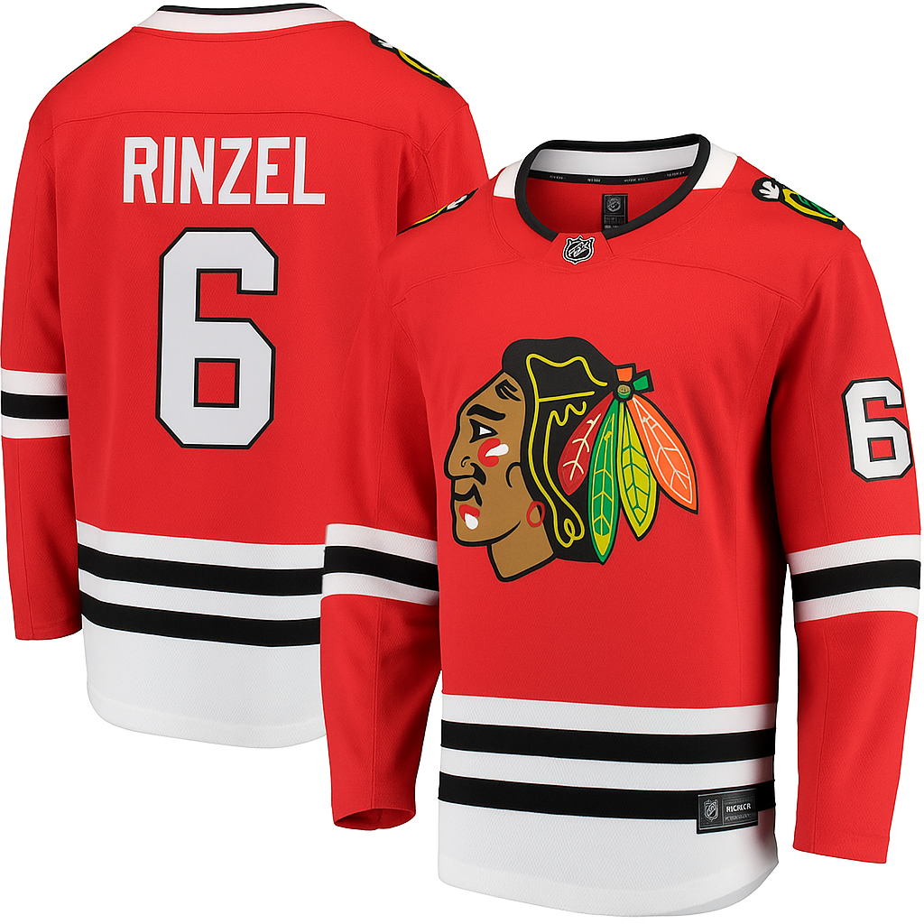 Sam Rinzel Chicago Blackhawks Fanatics Red Breakaway Men's Jersey ...