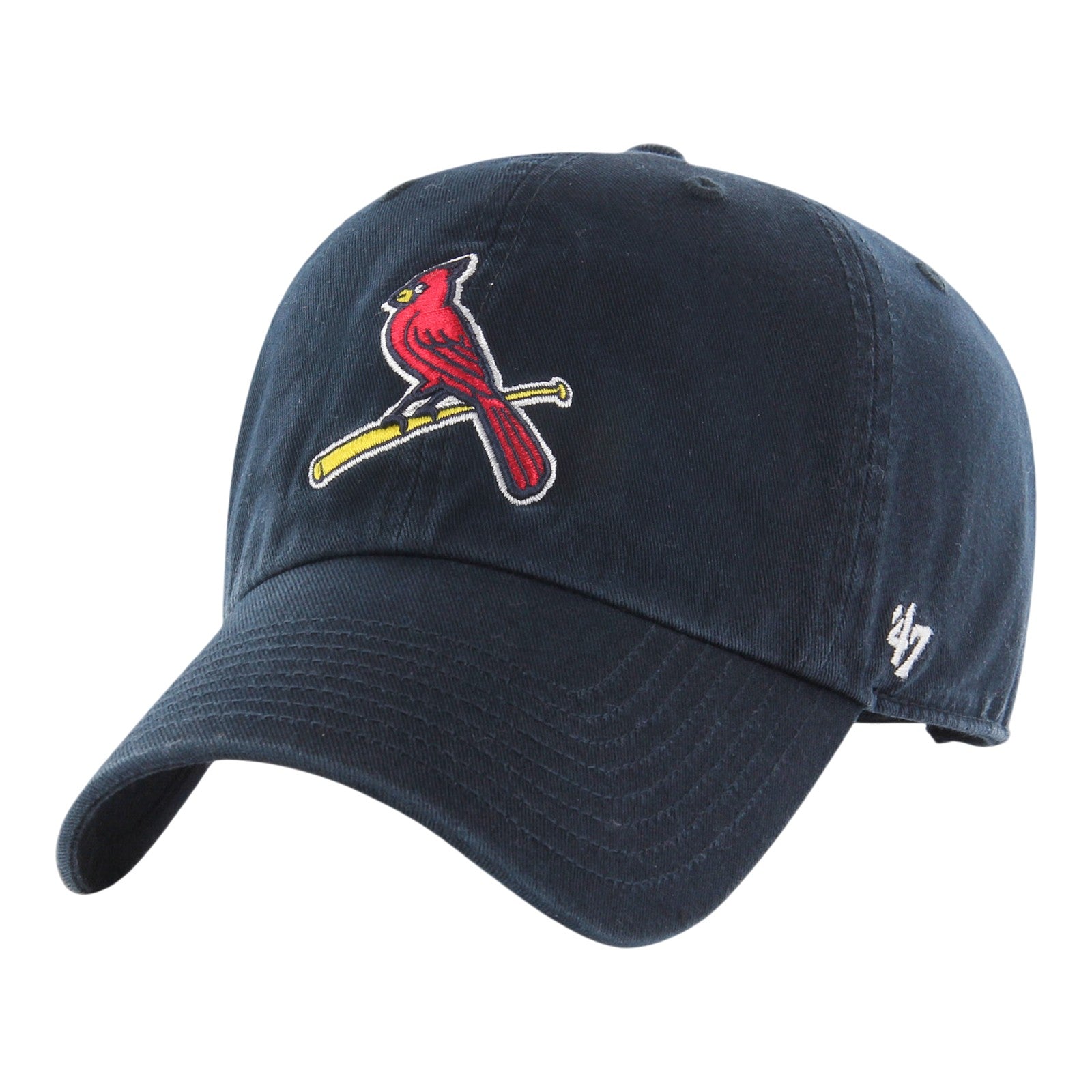 St. Louis Cardinals '47 Clean Up Navy Cardinal Logo Adjustable Hat ...
