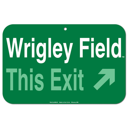 Wrigley Field This Exit Plastic Green Sign – Clark Street Sports