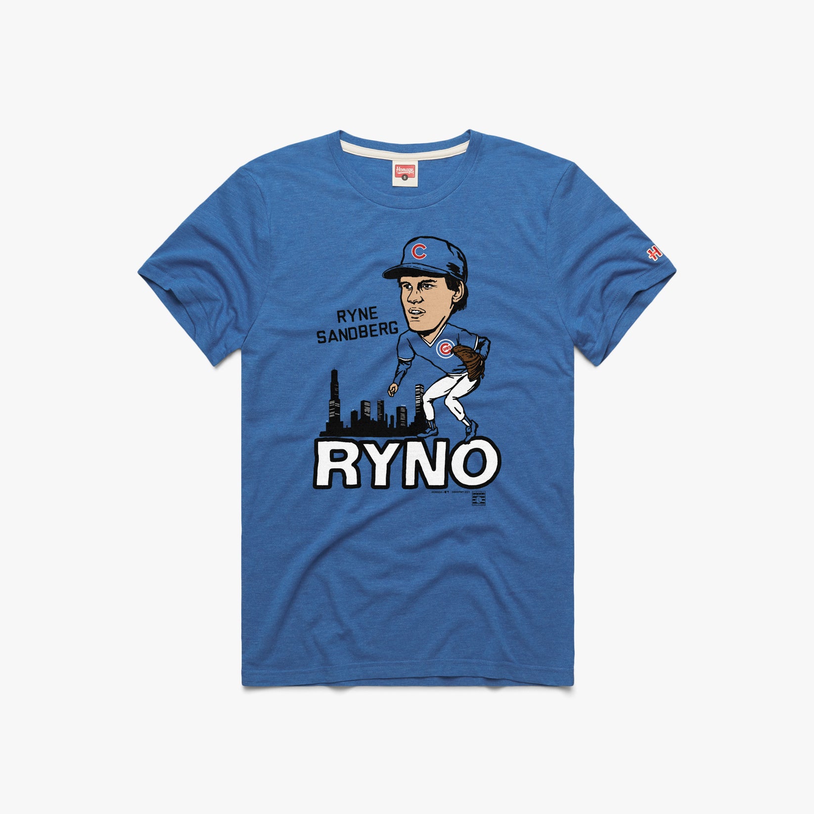 Ryne Sandberg Chicago Cubs Homage Ryno Skyline T-Shirt – Clark Street ...