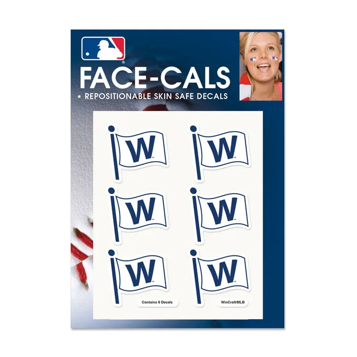 Chicago Cubs W Face Decals – Clark Street Sports