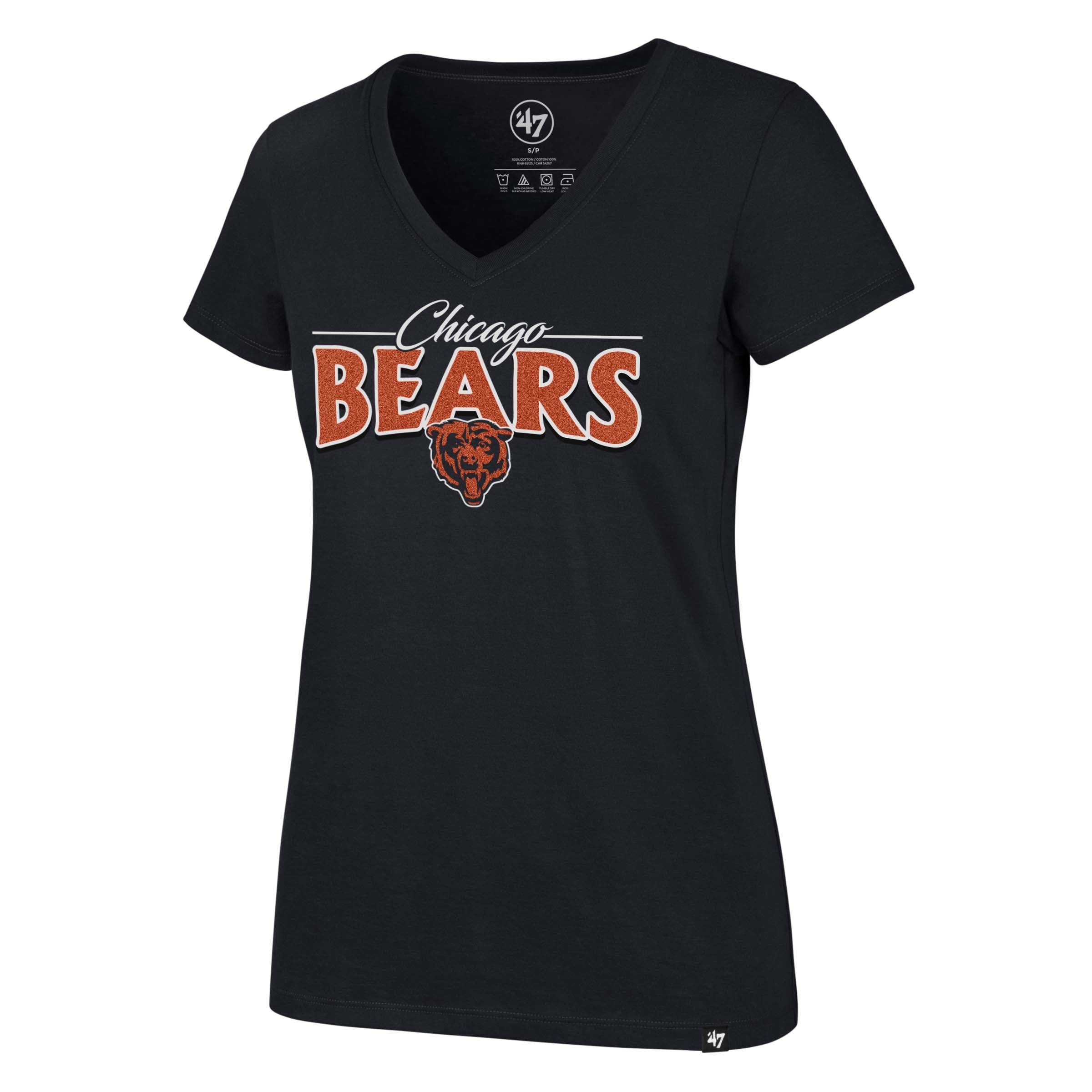 Chicago Bears Women's Navy Ultra Rival Glitter Tee – Clark Street Sports